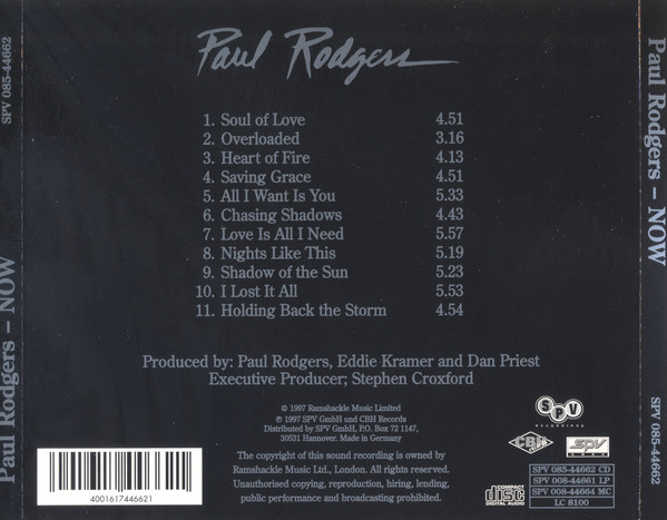 Paul Rodgers ‎– Now