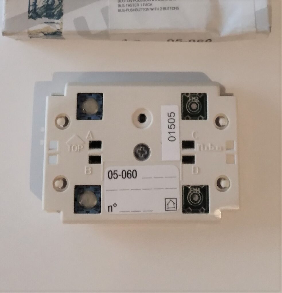 Niko Nikobus busdrukknop 2 bedieningsknoppen 05-060 gebruikt