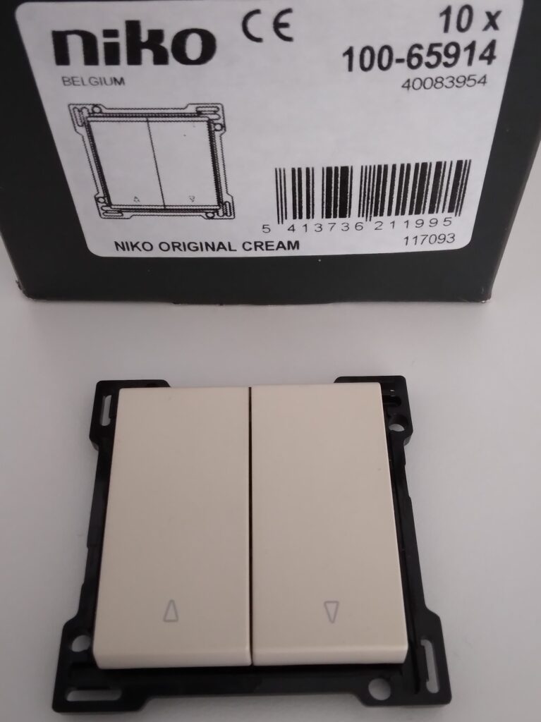 Niko Original Cream toets rolluikdrukknop 100-65914