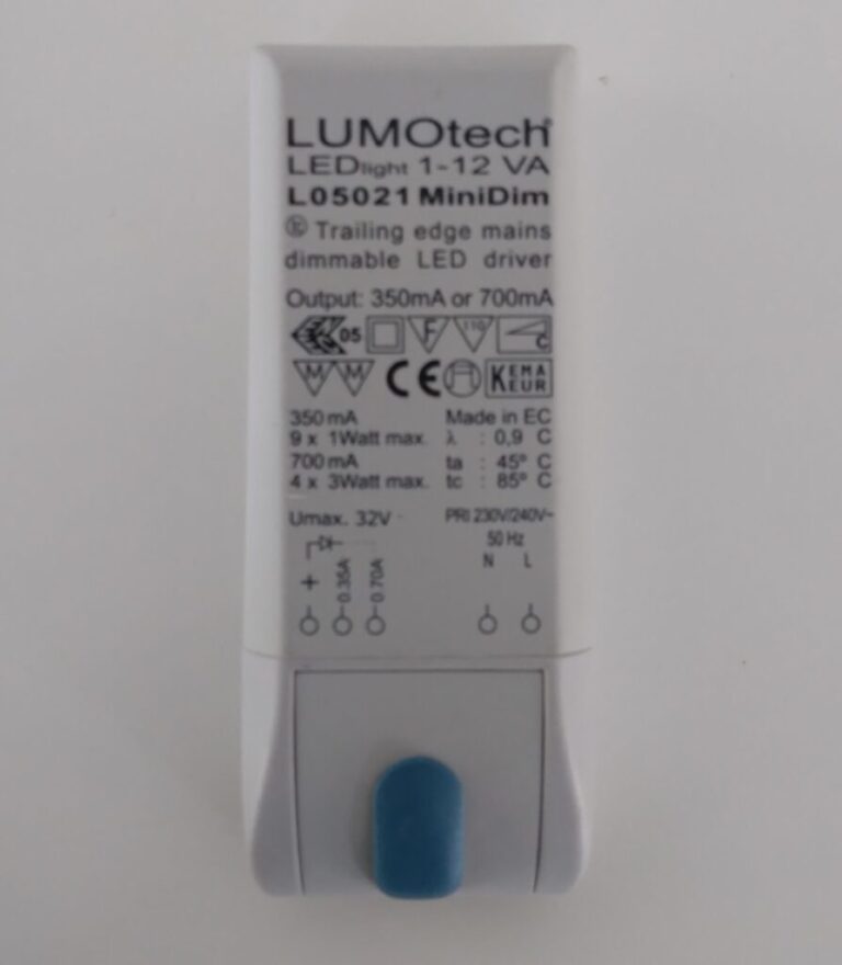 Lumotech Led Driver/voeding dimbaar 240V 350mA, 700mA 12W L05021