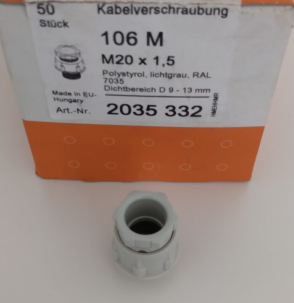 Wartel M20 voor 9 mm tot 13 mm kabeldiameter IP68 OBO 2035 332