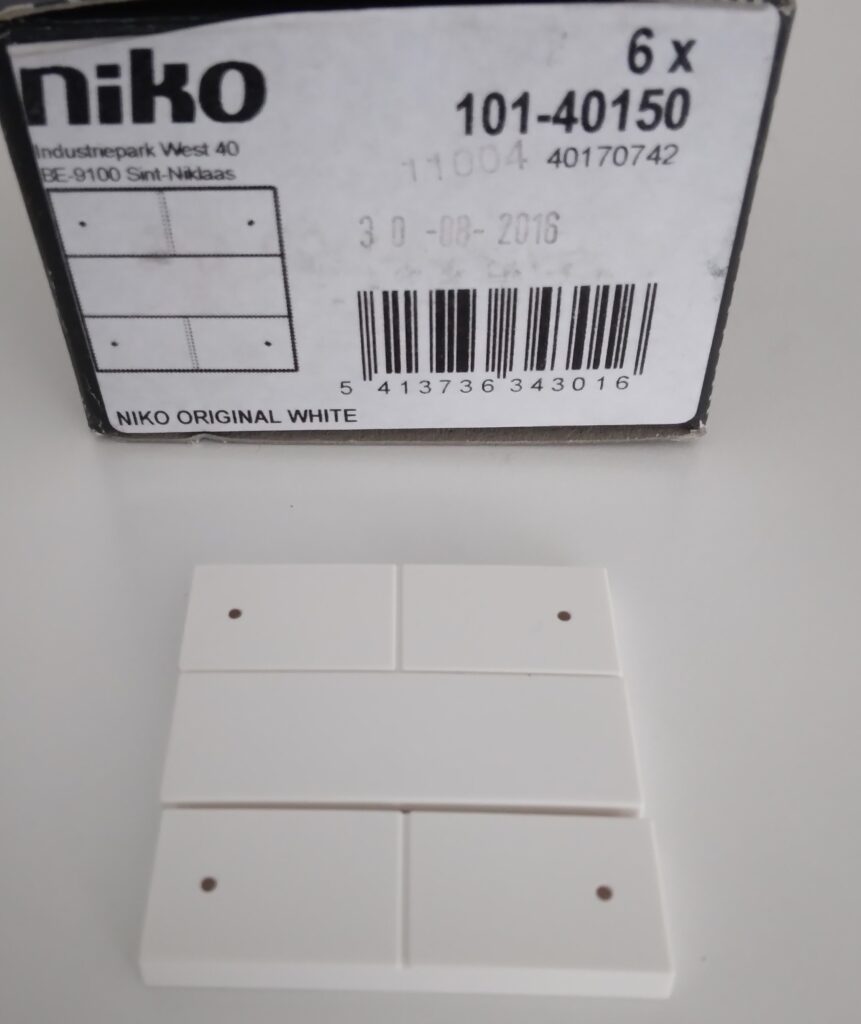 Niko Original White toets 4-voudige drukknop leds 101-40150