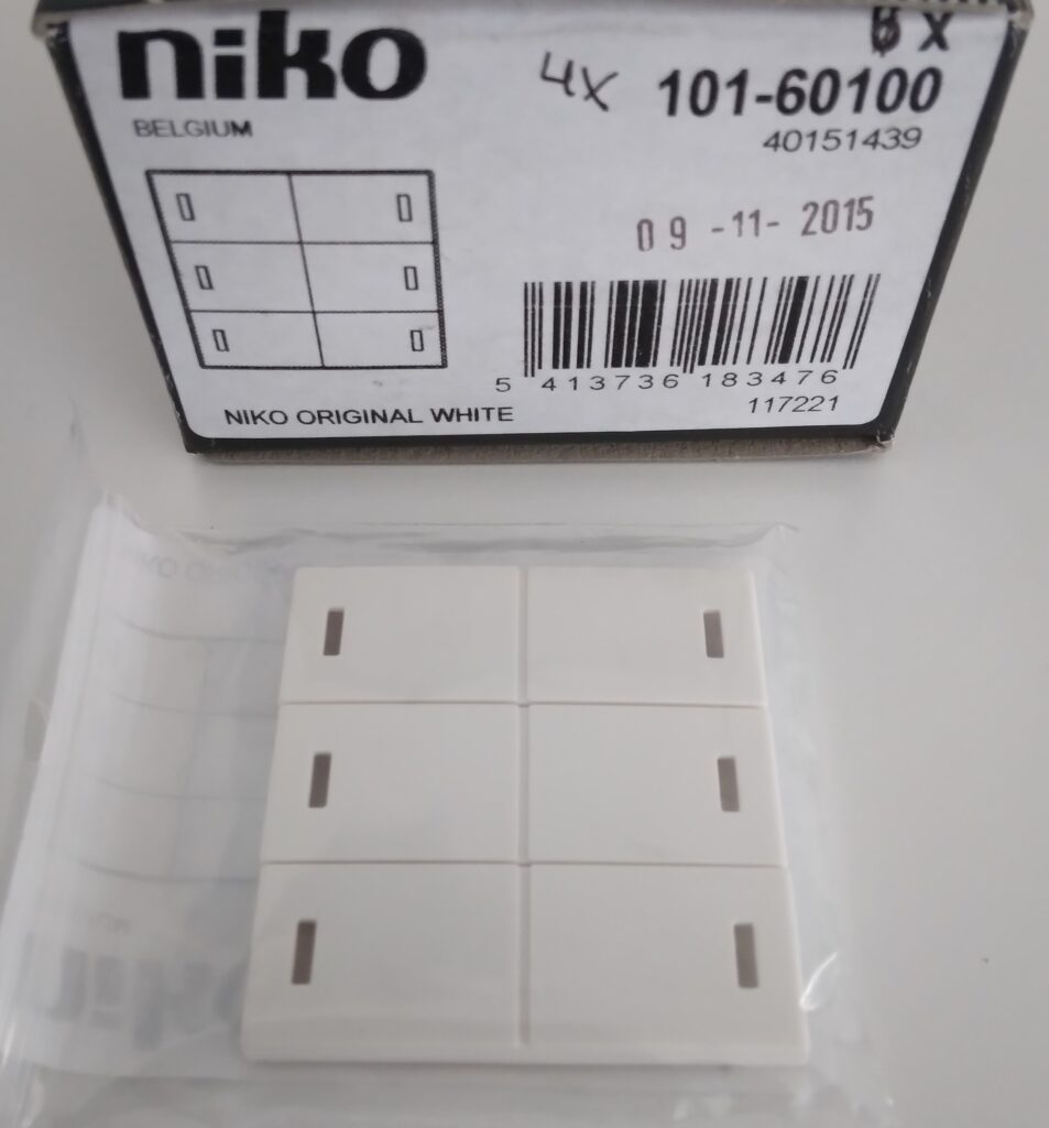 Niko Original White toets 6-voudige drukknop leds 101-60100