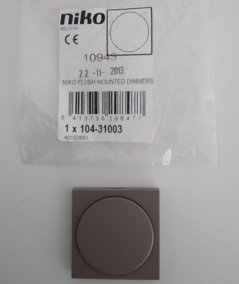 Niko Original Greige toets draaiknopdimmer 104-31003