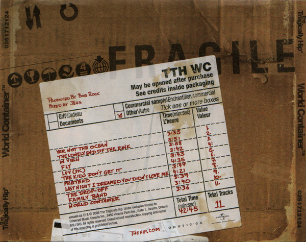 Tragically Hip, The ‎– World Container