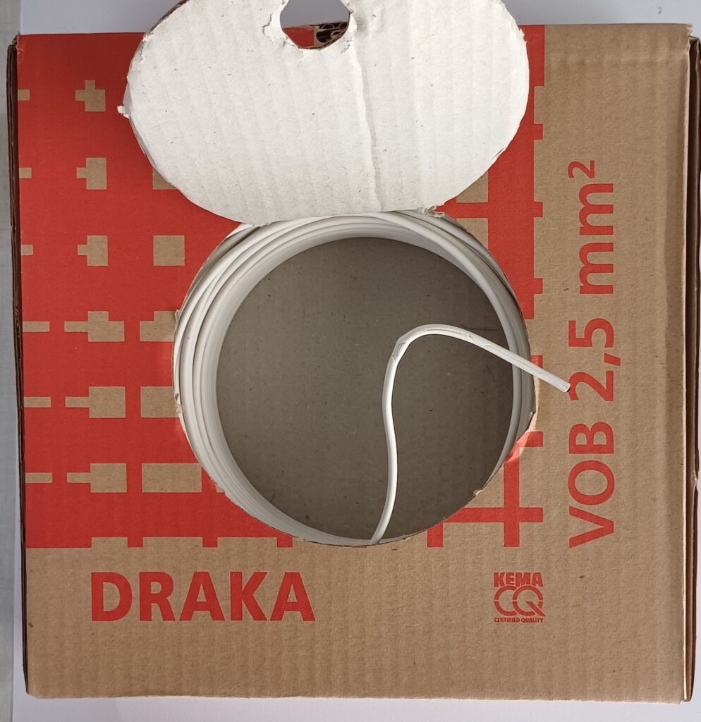 VOB Draad 2.5mm²wit 100meter H07V-U