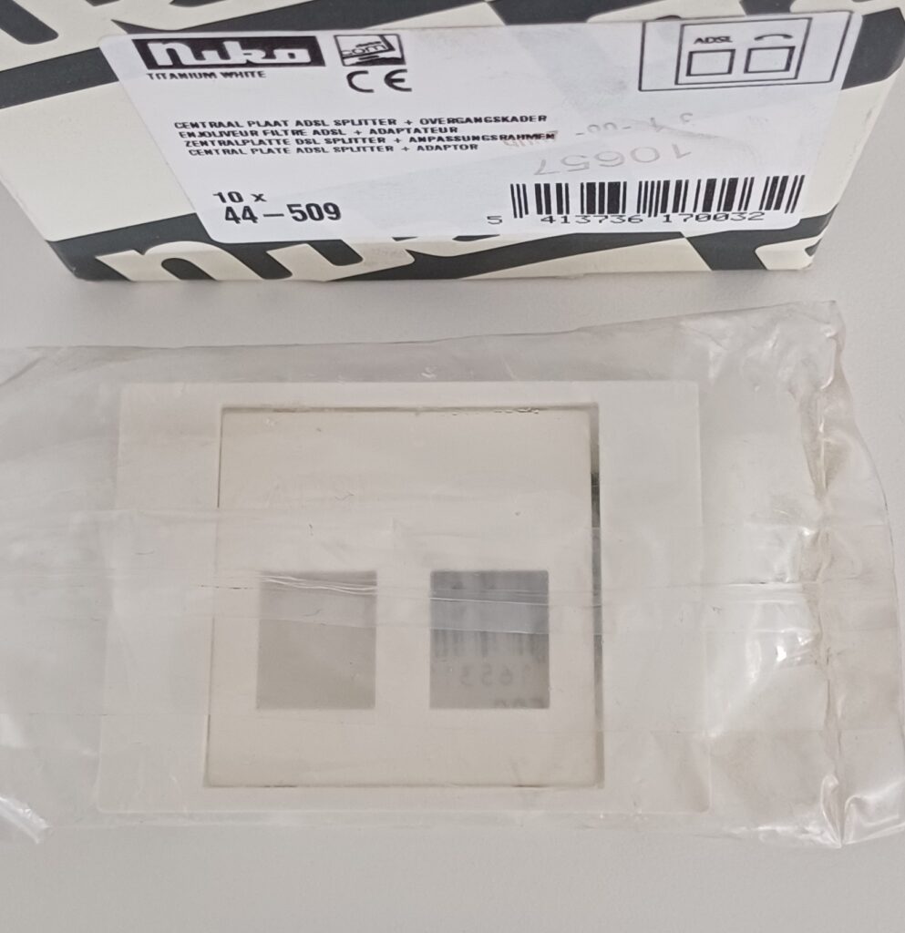 Niko da Vinci Titanium White centraal plaatje ADSL splitter ...